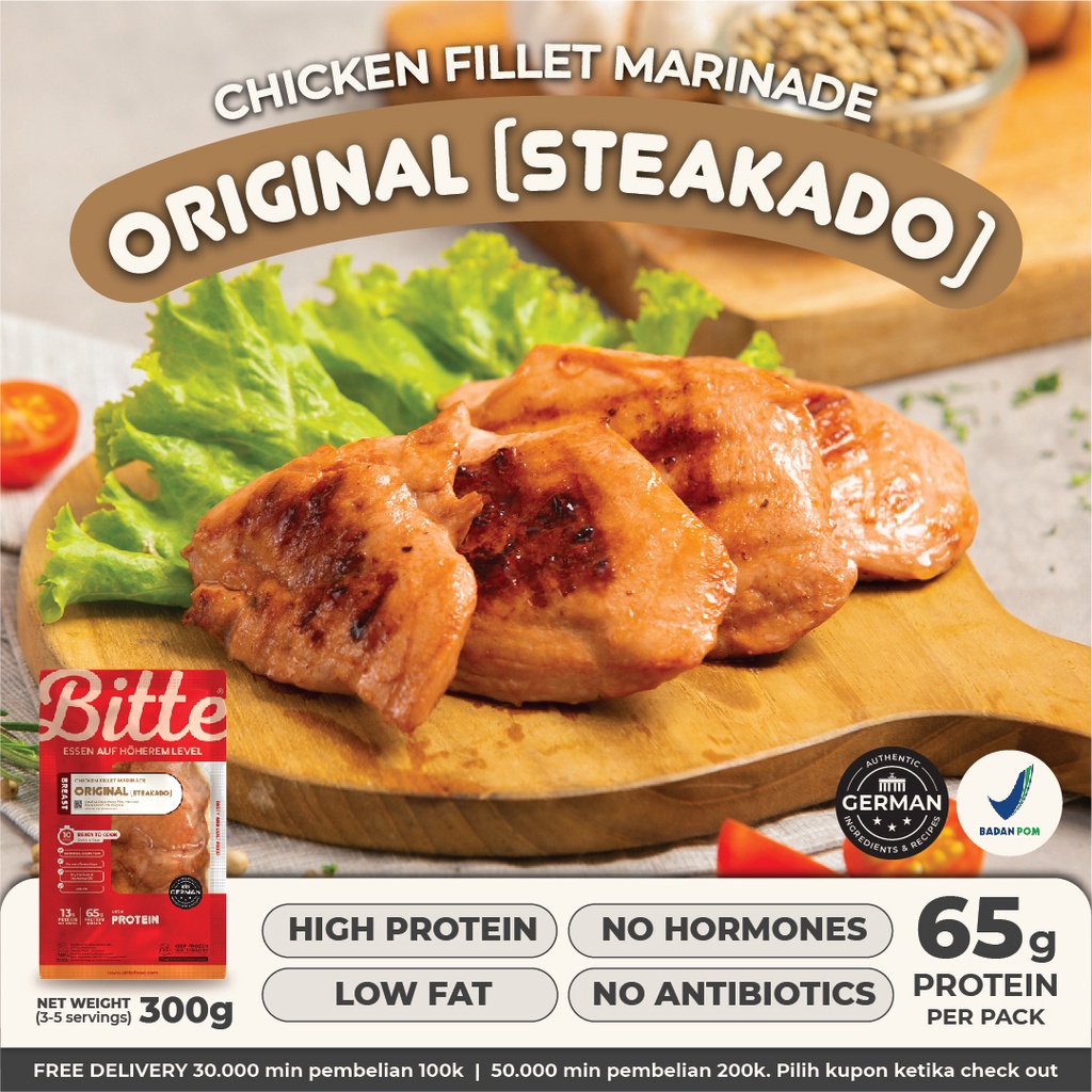 Jual Bitte Food Original (Steakado) Chicken Fillet Marinade / Ayam ...