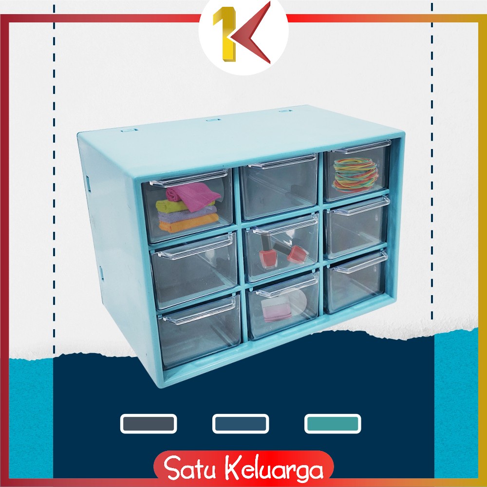 Jual SK-C804 Kotak Laci Perhiasan kotak Aksesoris Mini 9 Sekat / Kotak ...