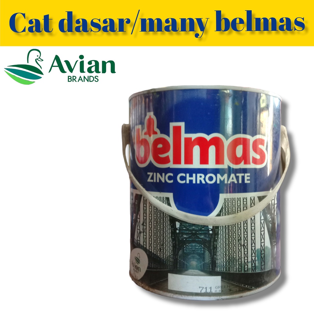 Jual MENI BESI MANY BESI BELMAS 1GALON (5 KG ) ZINC CHROMATE. CAT ANTI ...