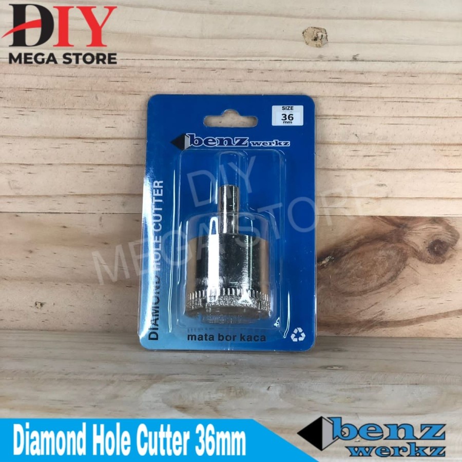 Jual Diamond hole cutter 36mm mata bor kaca mata bor intan 36 mm benz ...
