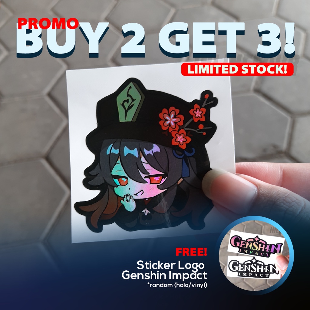 Jual Stiker Genshin Impact - Hu Tao - Sticker Anime Hologram Hutao Wibu ...