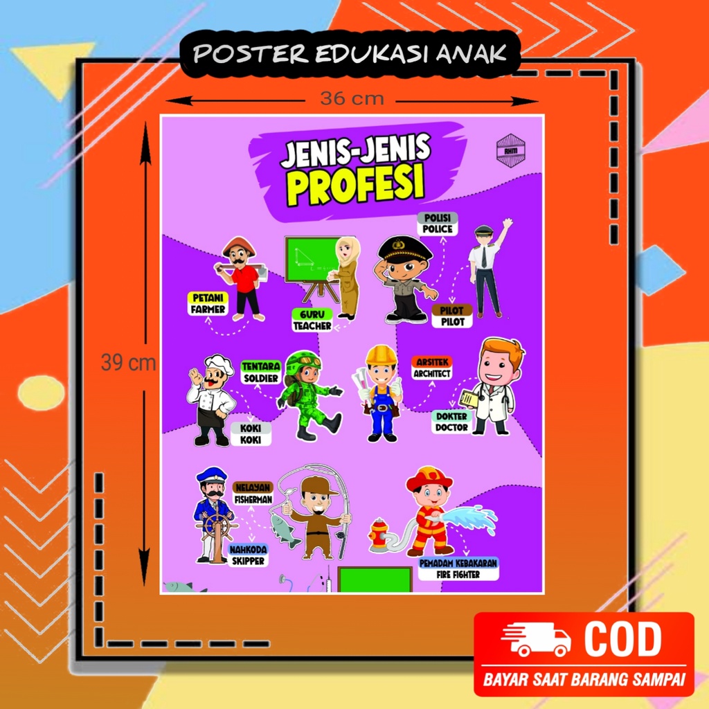 Jual Poster / Poster Edukasi Anak / Mainan Edukatif / Poster Dinding ...