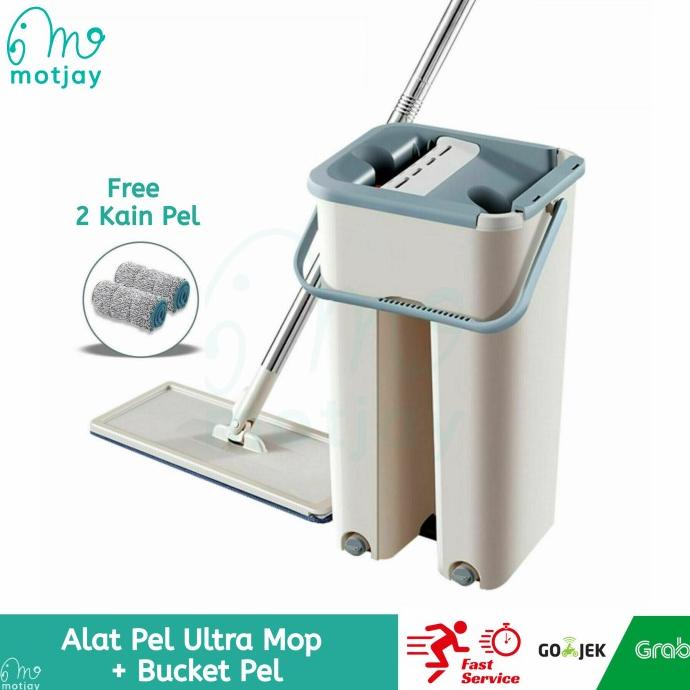 Jual Alat Pel Praktis Easy Mop Ultra Mop Dengan Bucket | Shopee Indonesia