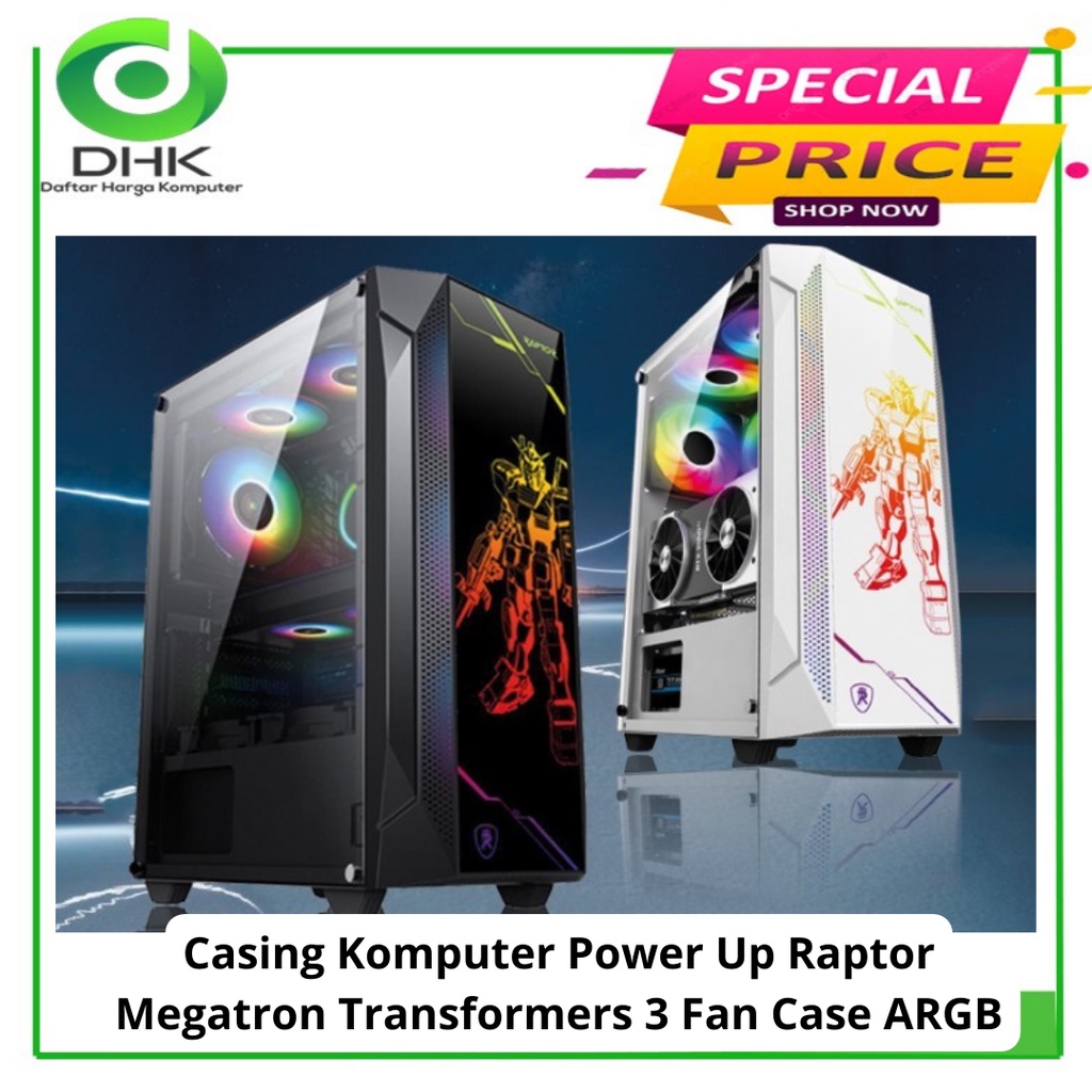 Jual Casing Komputer Power Up Raptor Megatron Transformers 3 Fan Case ...