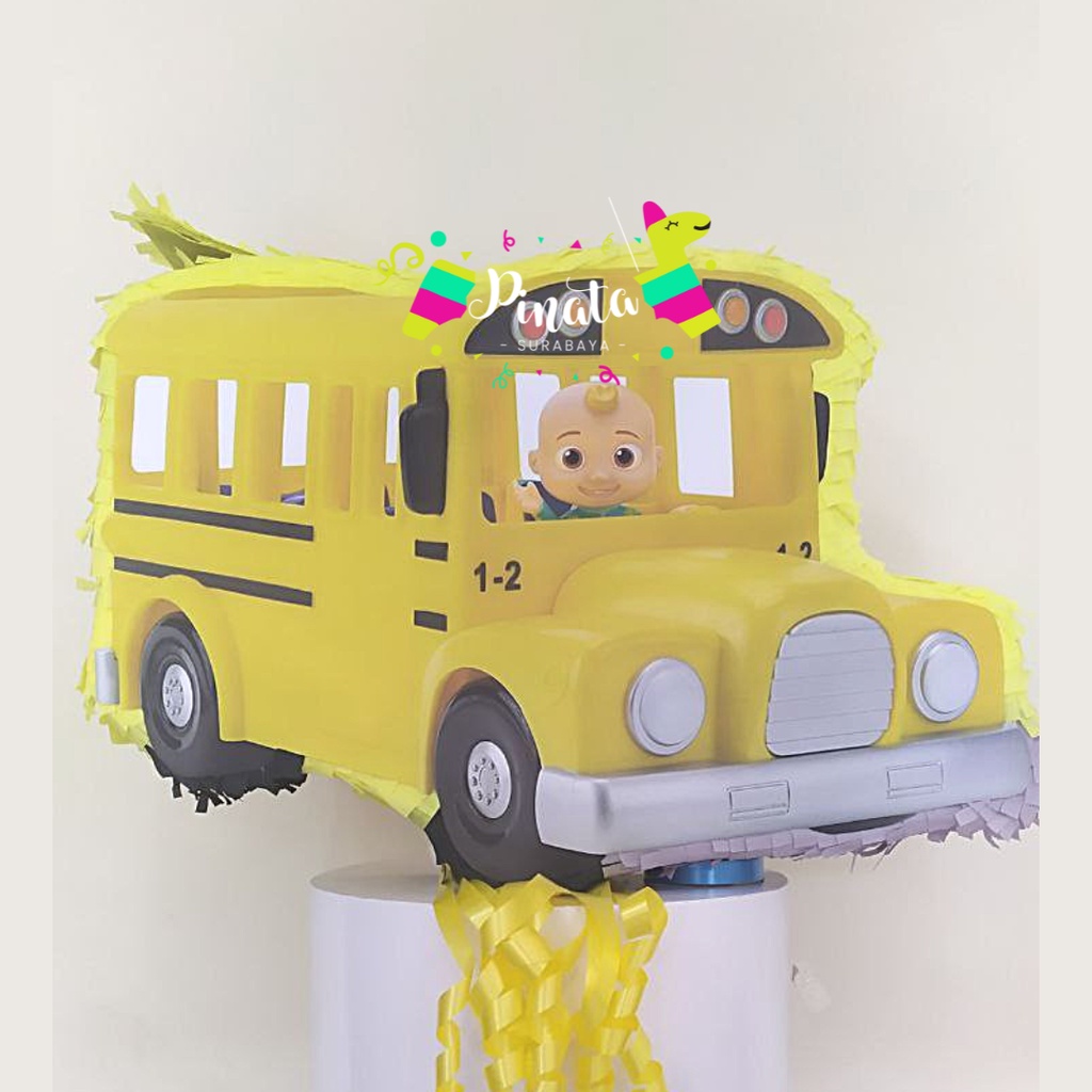 Jual Pinata ulang tahun Print Cocomelon Bus buscocomelon pukul / tarik ...