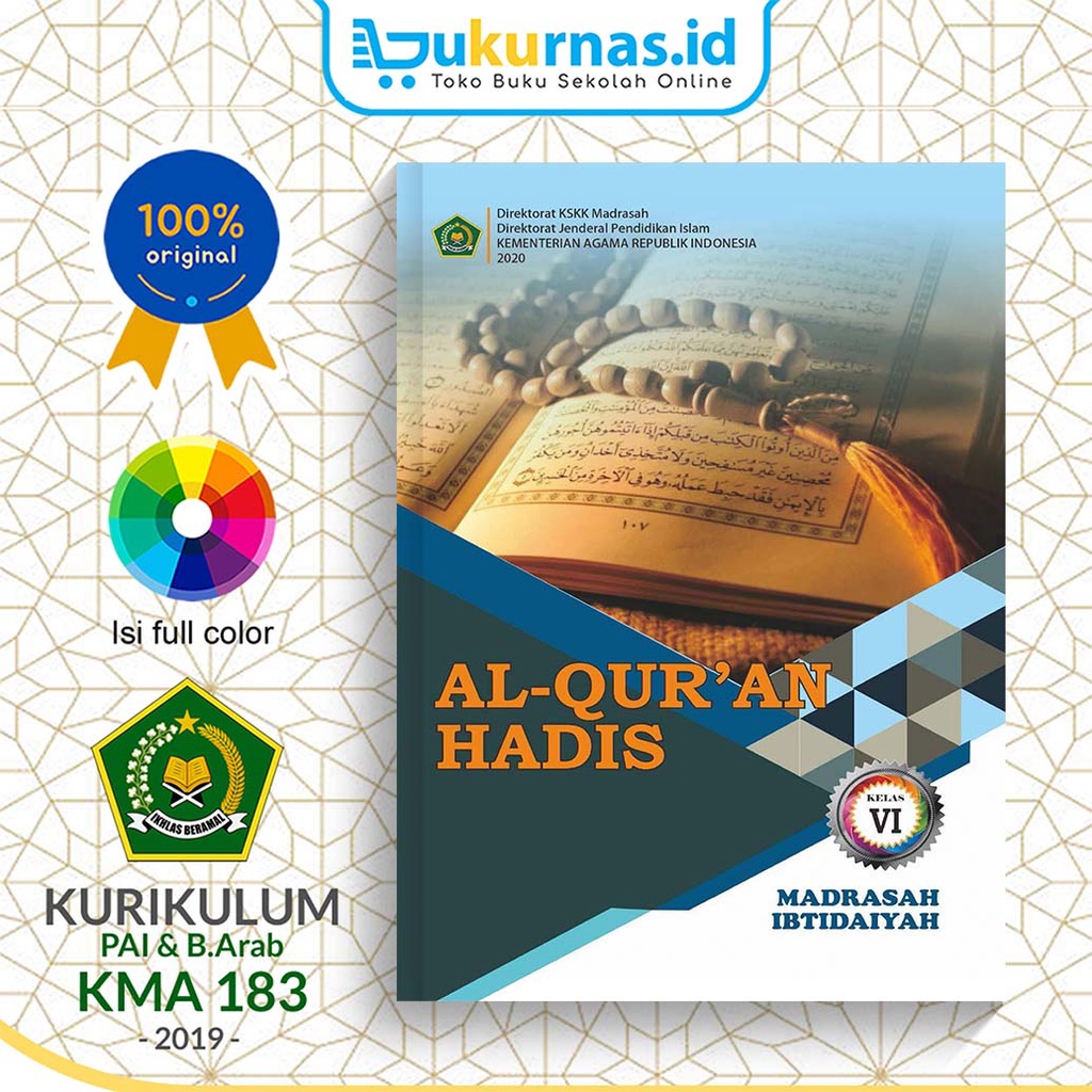 Jual Buku Siswa Al Quran Hadis Kelas 6 MI KEMENAG | Shopee Indonesia