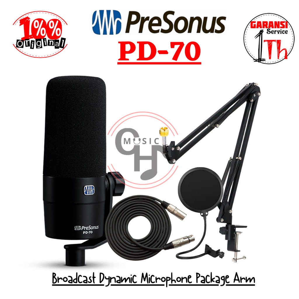 Jual Presonus PD-70 PD70 Broadcast Dynamic Microphone Paket | Shopee Indonesia