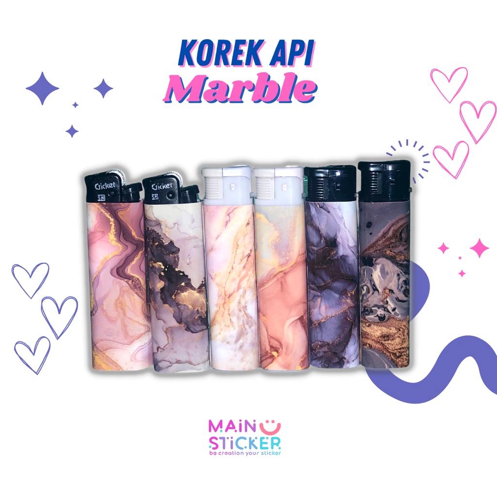 Jual MARBLE - Korek Api Cricket Bara Lighter Pink Aesthetic | Shopee ...