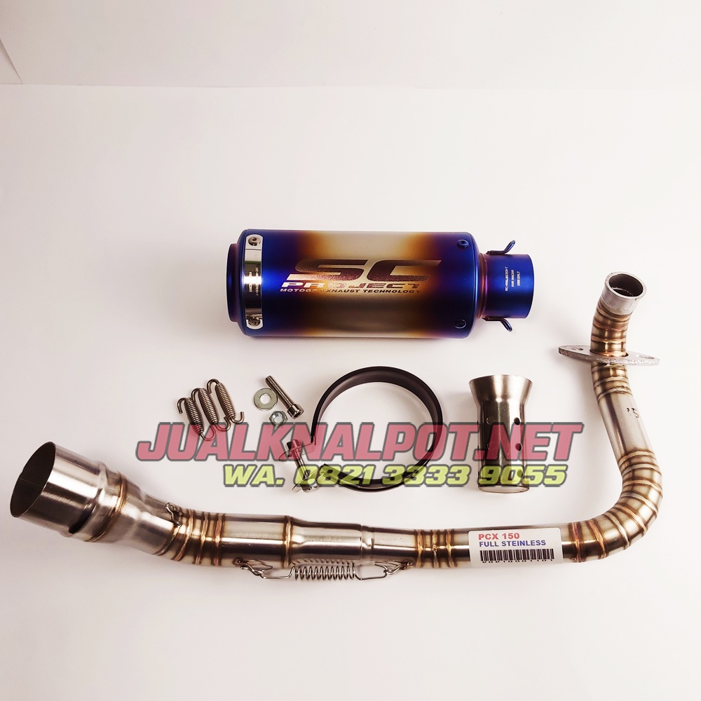 Jual Knalpot IMPORT SC Project HD Blue Untuk PCX NMax Aerox ADV Genio ...