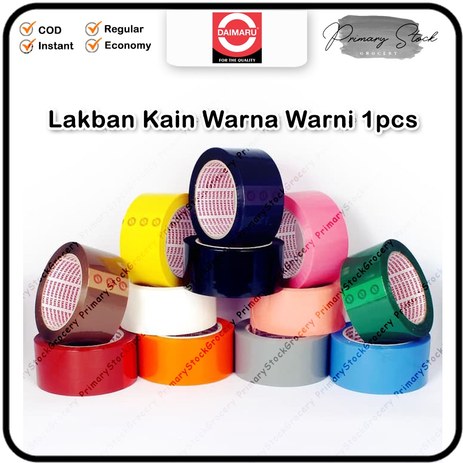 Jual Daimaru Tape Warna Merah Lakban Kain Kuning Isolasi Hijau Biru 48 ...