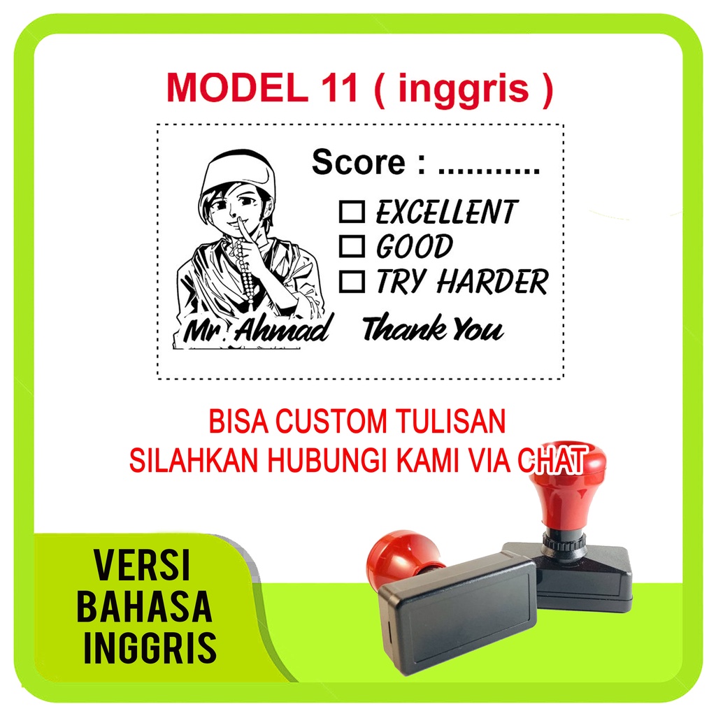 Jual Stempel Penilaian Bahasa Inggris Shopee Indonesia