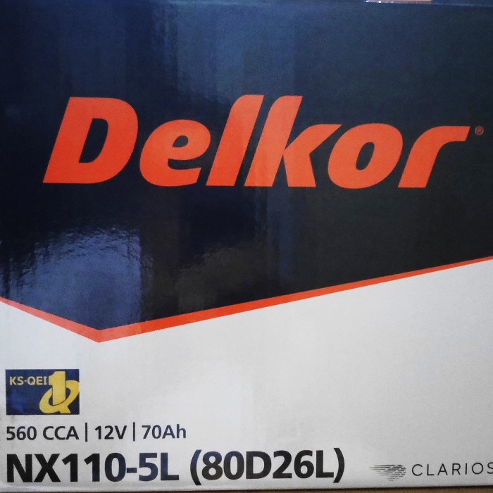 Jual ACCU INOVA /FORTUNER DIESEL,NX110-5L/80D26L DELKOR , 12V70AH ...