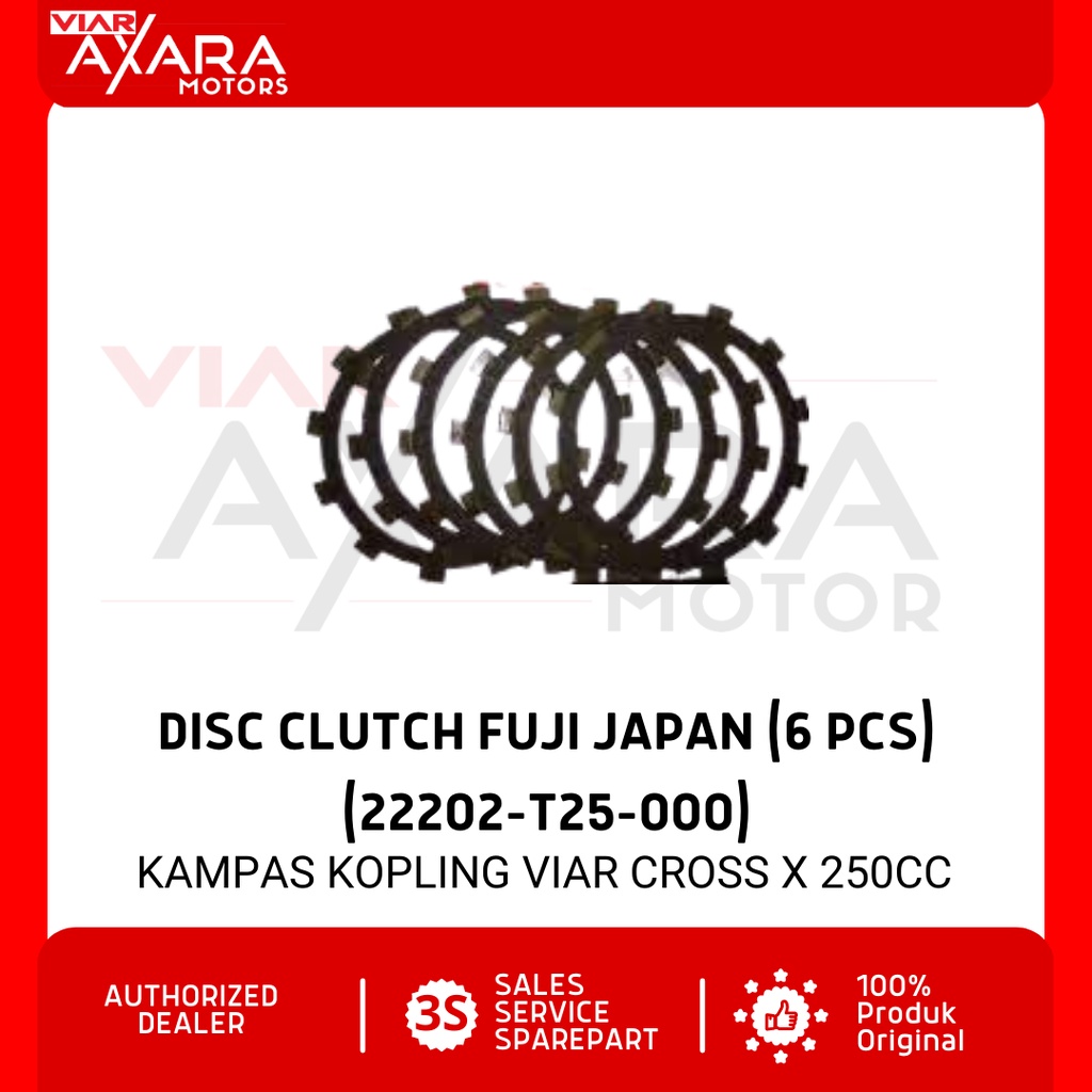 Jual Disc Clutch Fuji Japan (6 pcs) / Kampas Kopling Sparepart Viar ...