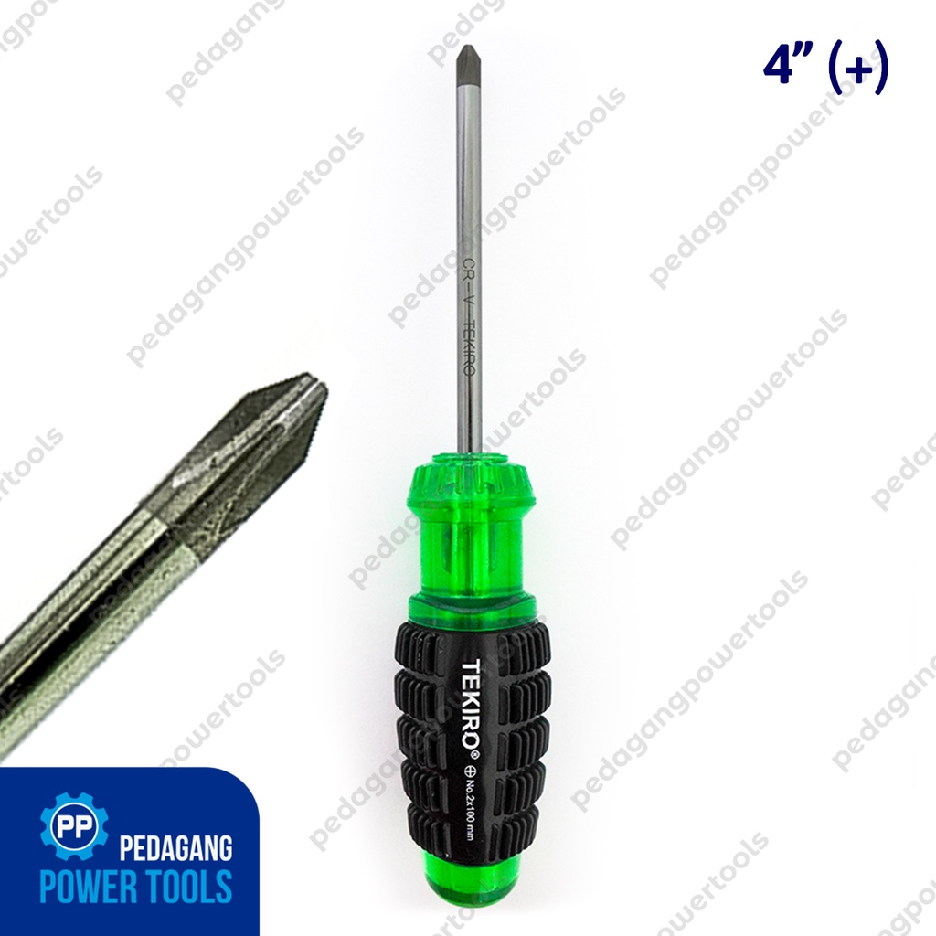 Jual TEKIRO OBENG PLUS 4 INCH GAGANG KARET PH2 X 100 MM SCREWDRIVER KEMBANG | Shopee Indonesia