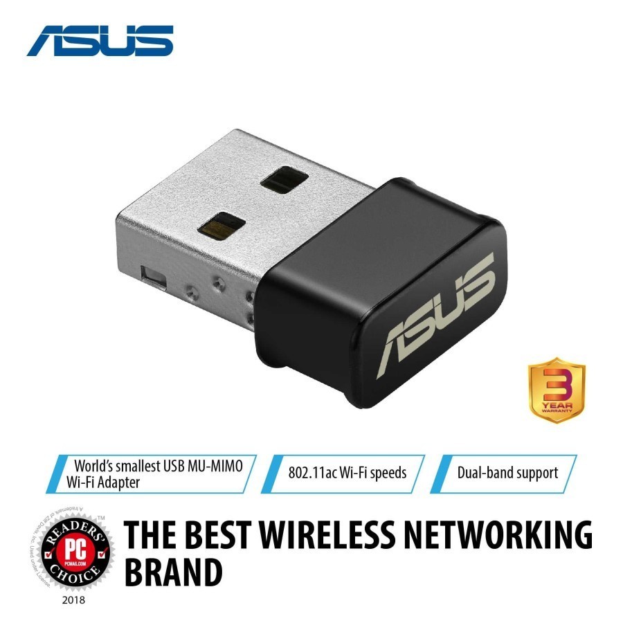 Jual ASUS USB-AC53 NANO AC1200 DUAL BAND WIFI USB ADAPTER | Shopee ...