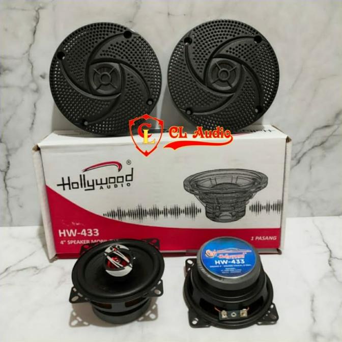 Jual Speaker mobil/Speaker Coxial 2way Hollywood HW-443 4inch | Shopee Indonesia