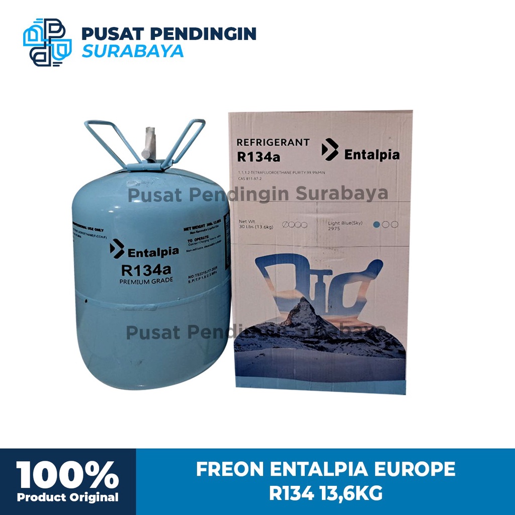Jual FREON ENTALPIA R134 13,6KG - FREON REFRI R134 - FREON ENTALPIA R134 | Shopee Indonesia