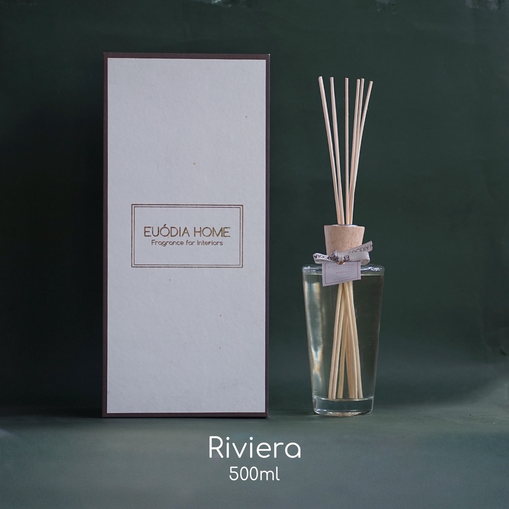 Jual Euodia Home Riviera Fragrance Diffuser 500 ml - Aromaterapi Pengharum Ruangan Reed Diffuser ...