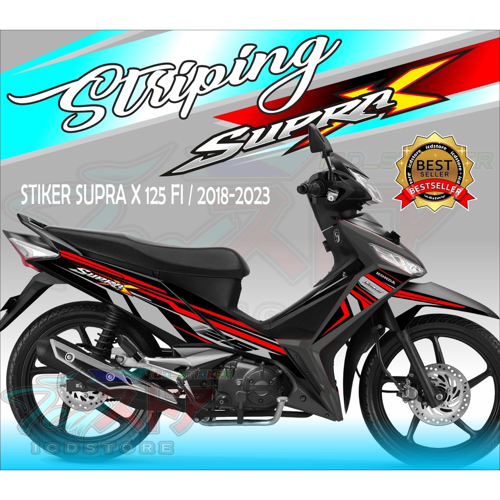 Jual SUPRA X 125 FI 2018 / STRIPING VARIASI SUPRA / 125 / BARU CW ...