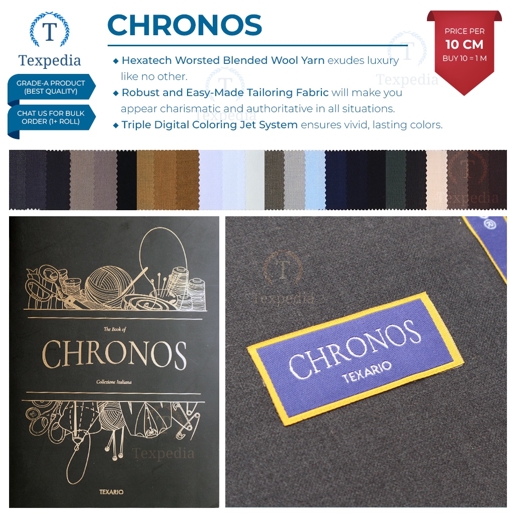 Jual CHRONOS (per 10 cm) - Kain Bahan Celana, Setelan Jas, Seragam, dll ...