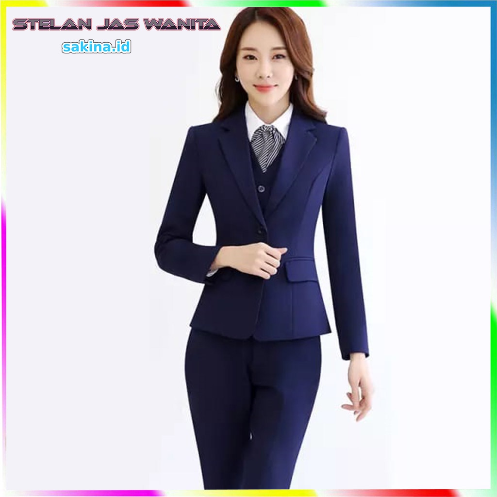 Jual Stelan Jas Wanita Premium Jumbo Remaja Dewasa Polos Berwarna Formal Terbaru Masa Kini ...