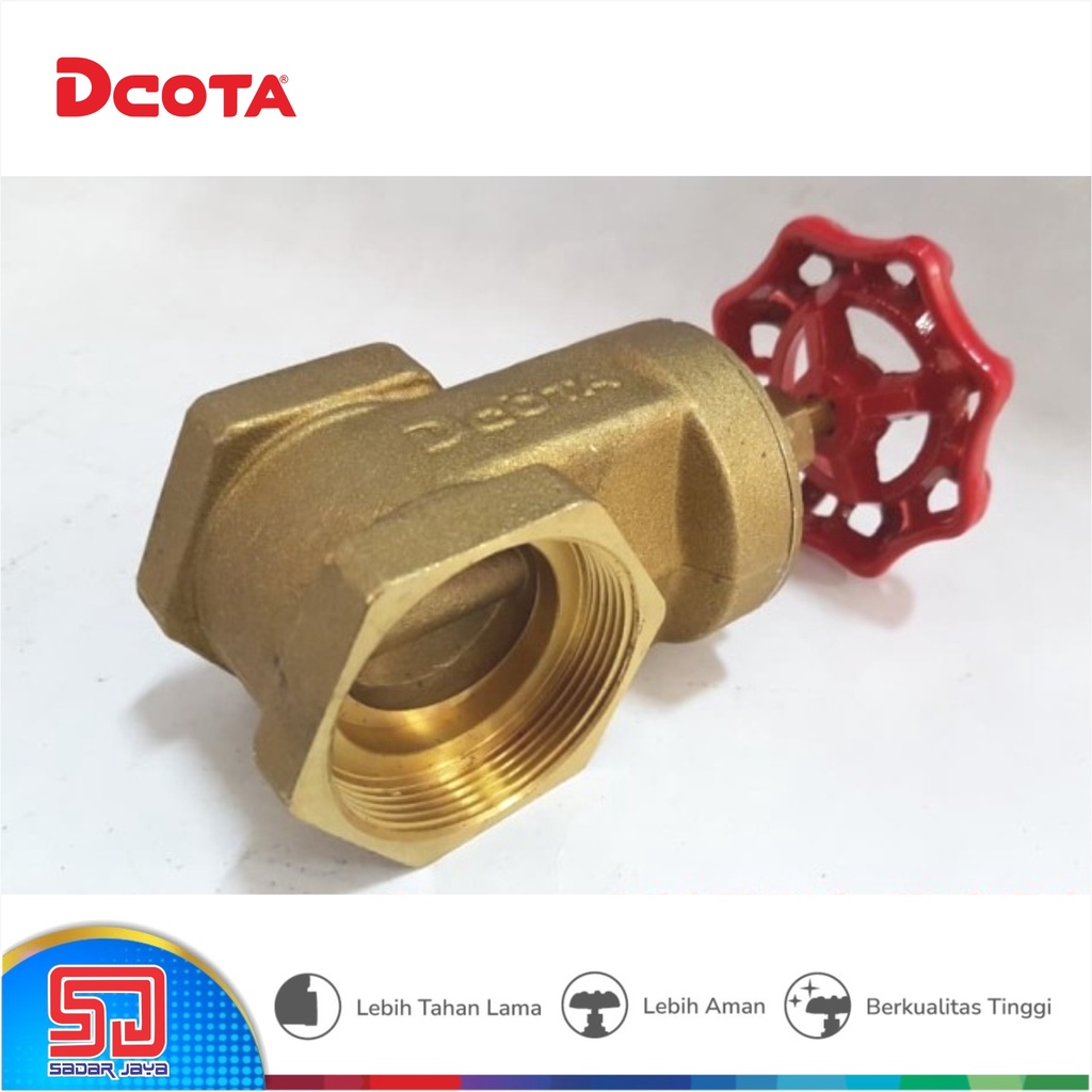 Jual DCOTA Gate Valve 2" Katup Keran PAM Stop Kran Drat Dalam Kuningan Brass PDAM Dua Inch ...