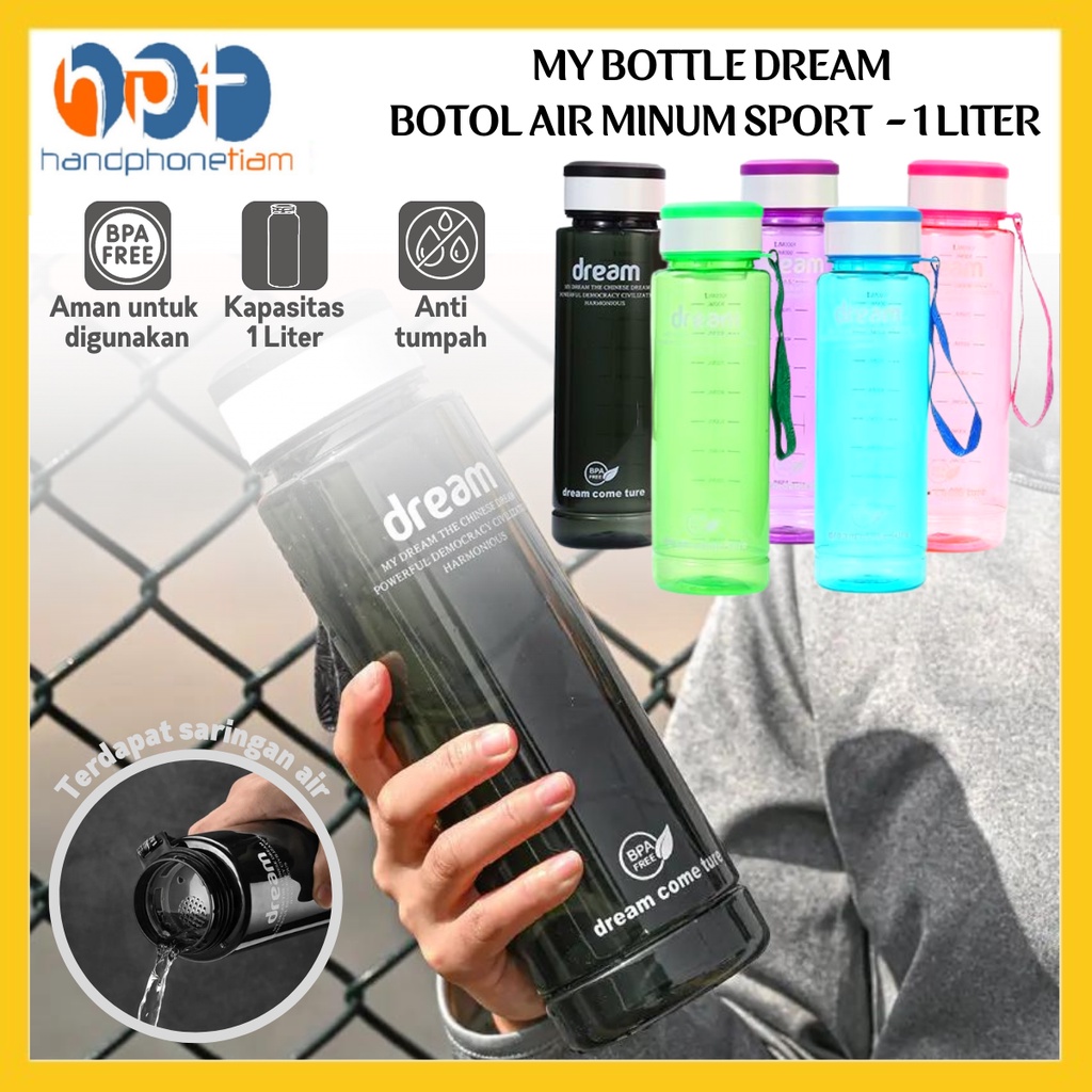 Jual Botol Dream 1000ml Tempat Air Minum Sport Bottle Water Drink 1 ...