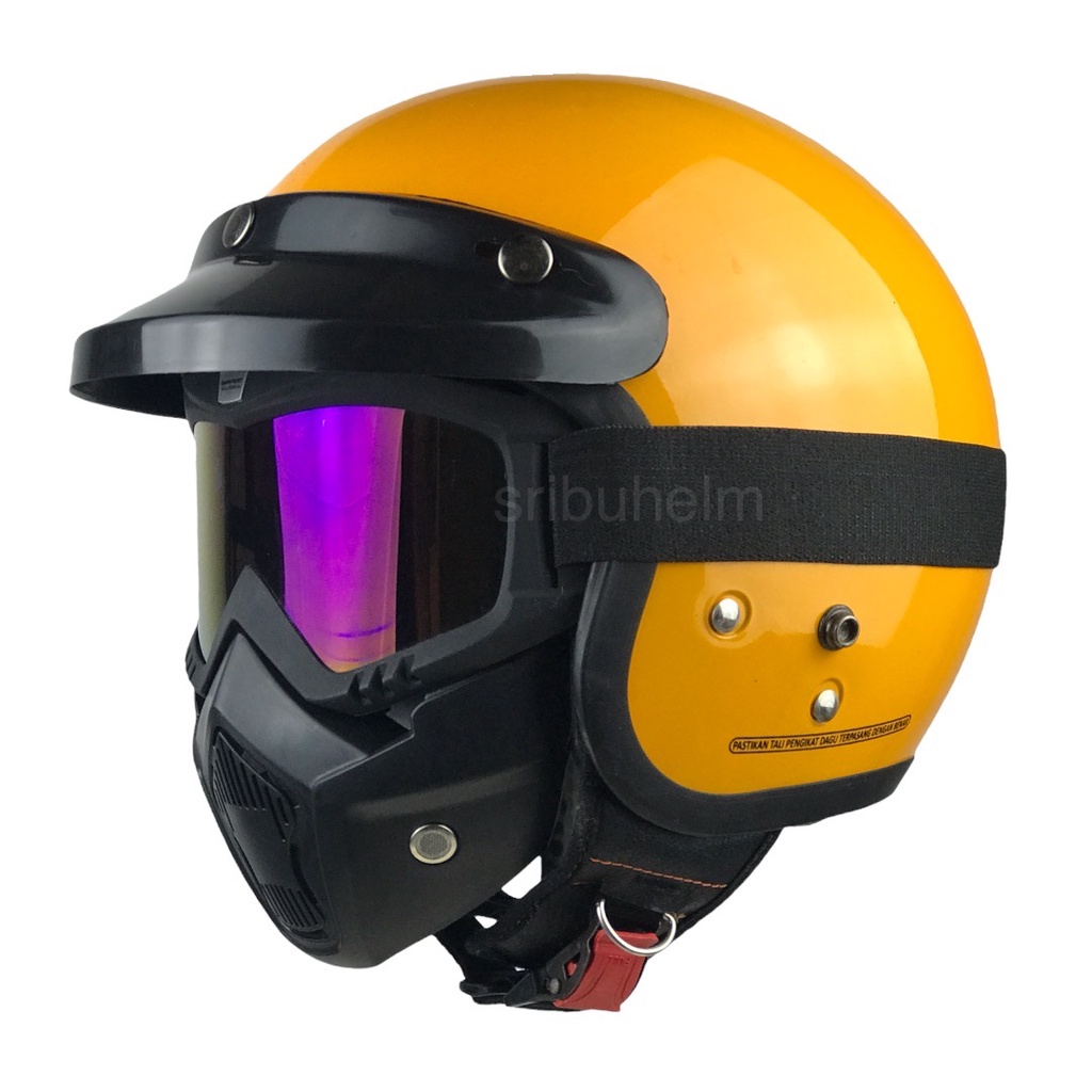 Jual Helm Bogo Goggle Mask Bollfo Retro Dewasa Pet | Shopee Indonesia