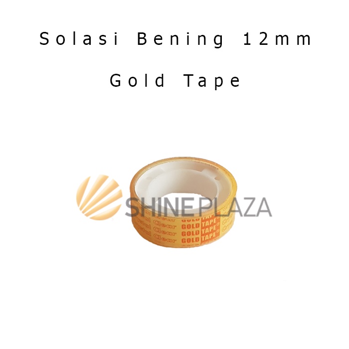 Jual Gold Tape Solasi Selotip Bening 12mm - Isolasi Solatip Gold Tape 1 ...