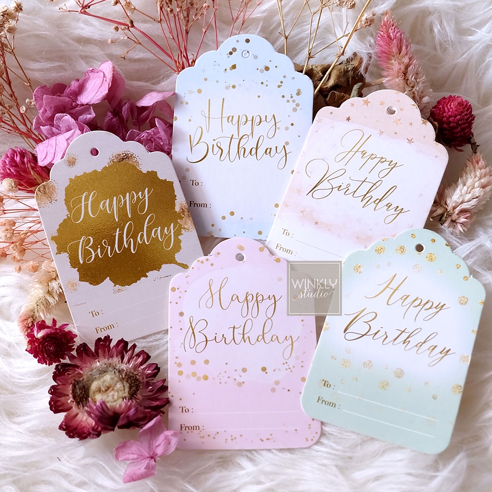 Jual Hang Tag Birthday HBD Hangtag Happy Birthday Mini Kartu Ulang ...