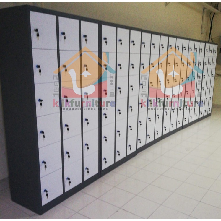 Jual Lemari Loker Besi Locker Cabinet 18 Pintu Full Besi AKL 18 ...