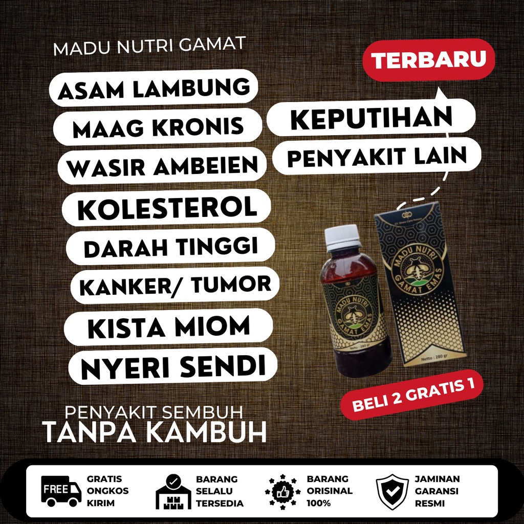 Jual MADU GAMAT EMAS ASLO ORIGINAL 100% - Meringankan Maag/GERD/Asam ...