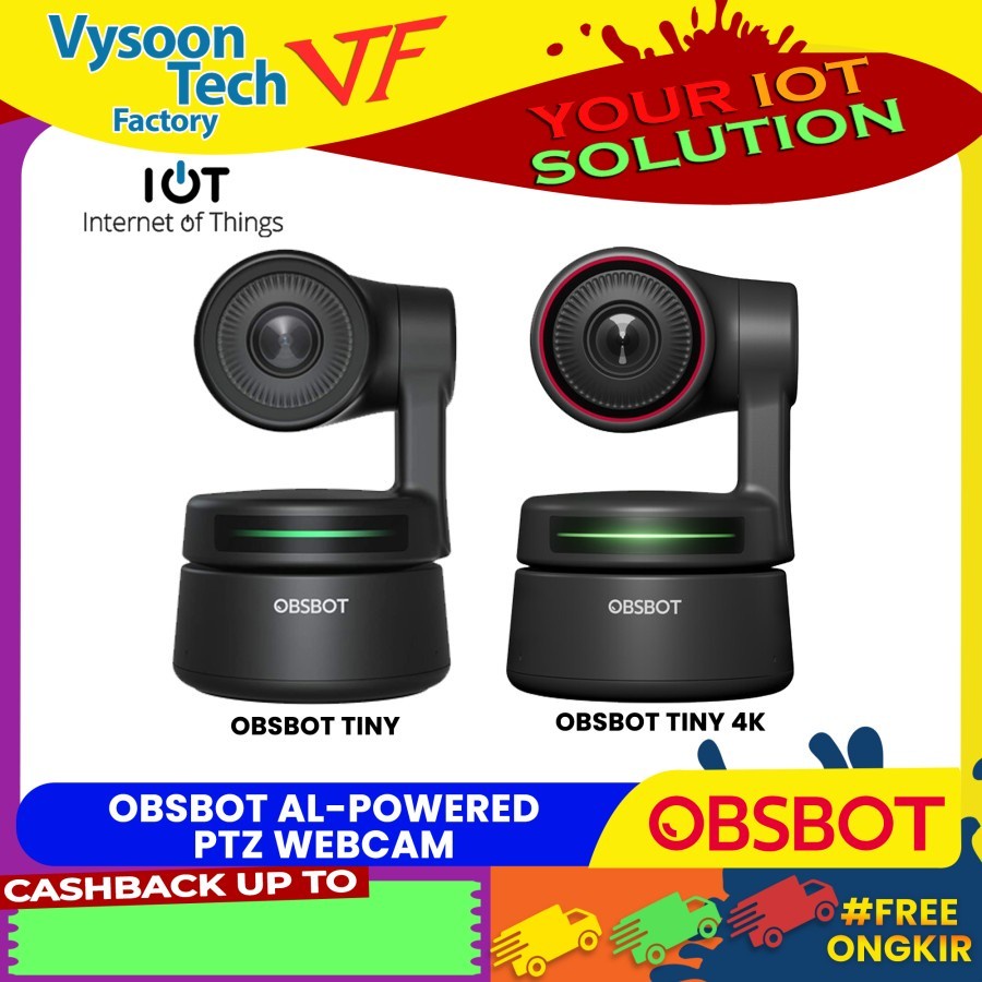 Jual OBSBOT Tiny HD Edition AI Powered PTZ 4K Webcam Portable Garansi ...