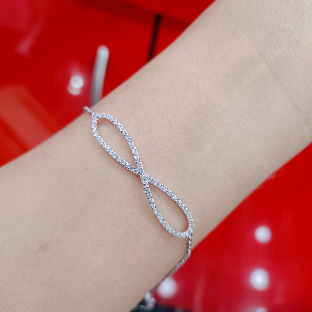 Jual gelang rantai serut mas putih infi | Shopee Indonesia