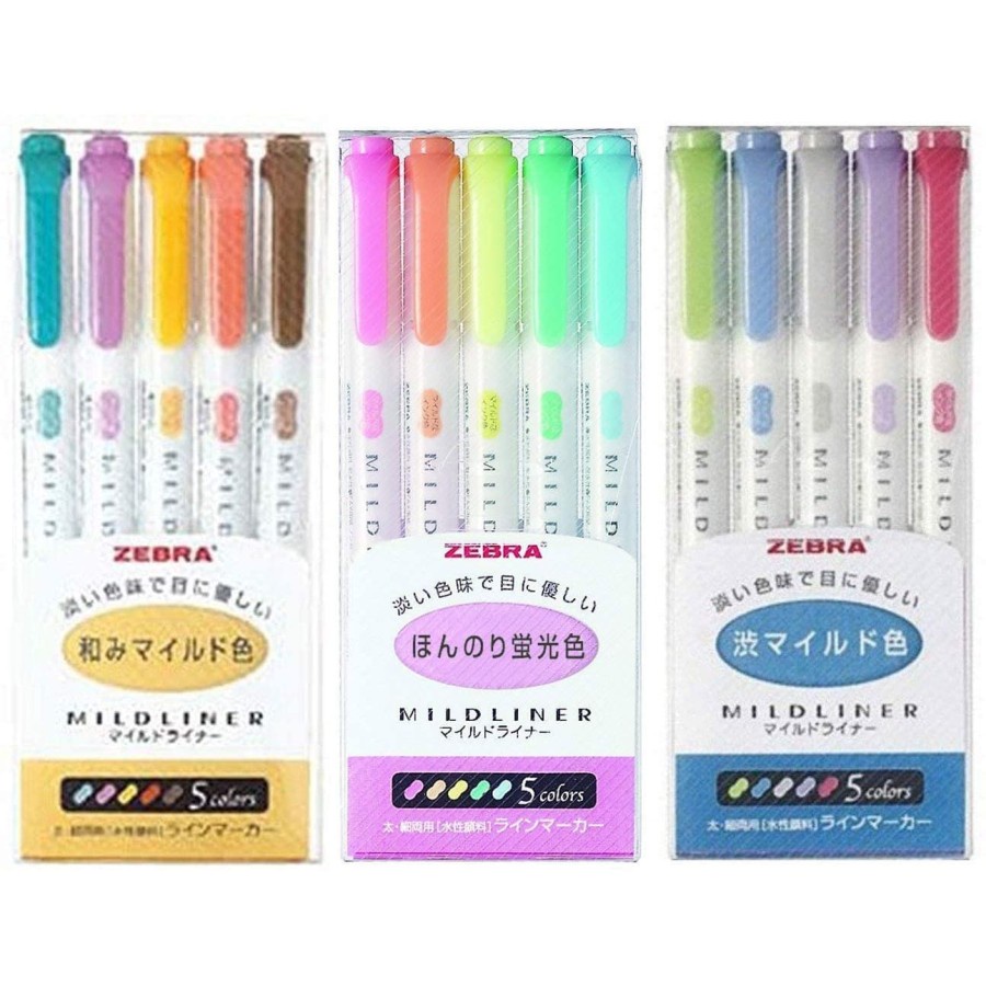 Jual Zebra Mildliner Set 5 Warna | Shopee Indonesia