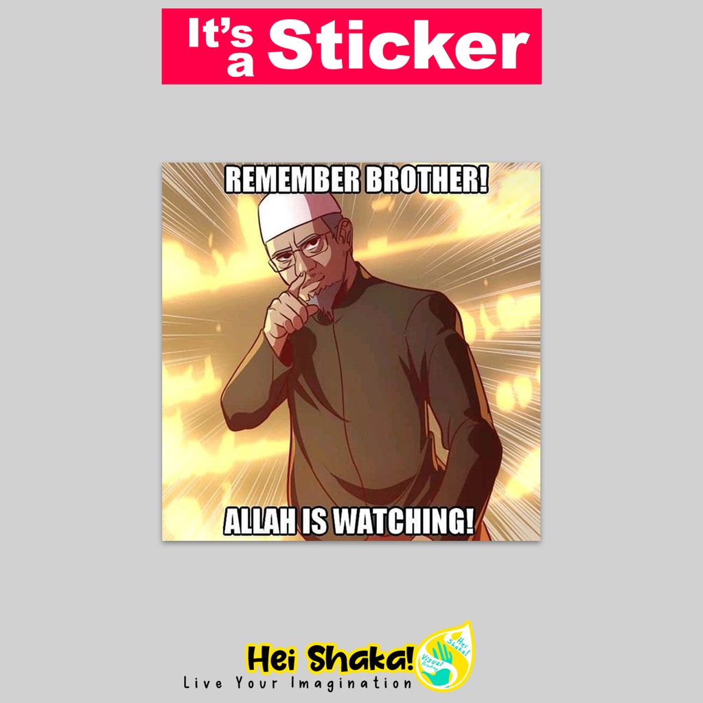 Jual Stiker Remember Brother Allah is Watching Sticker Kata Kutipan ...