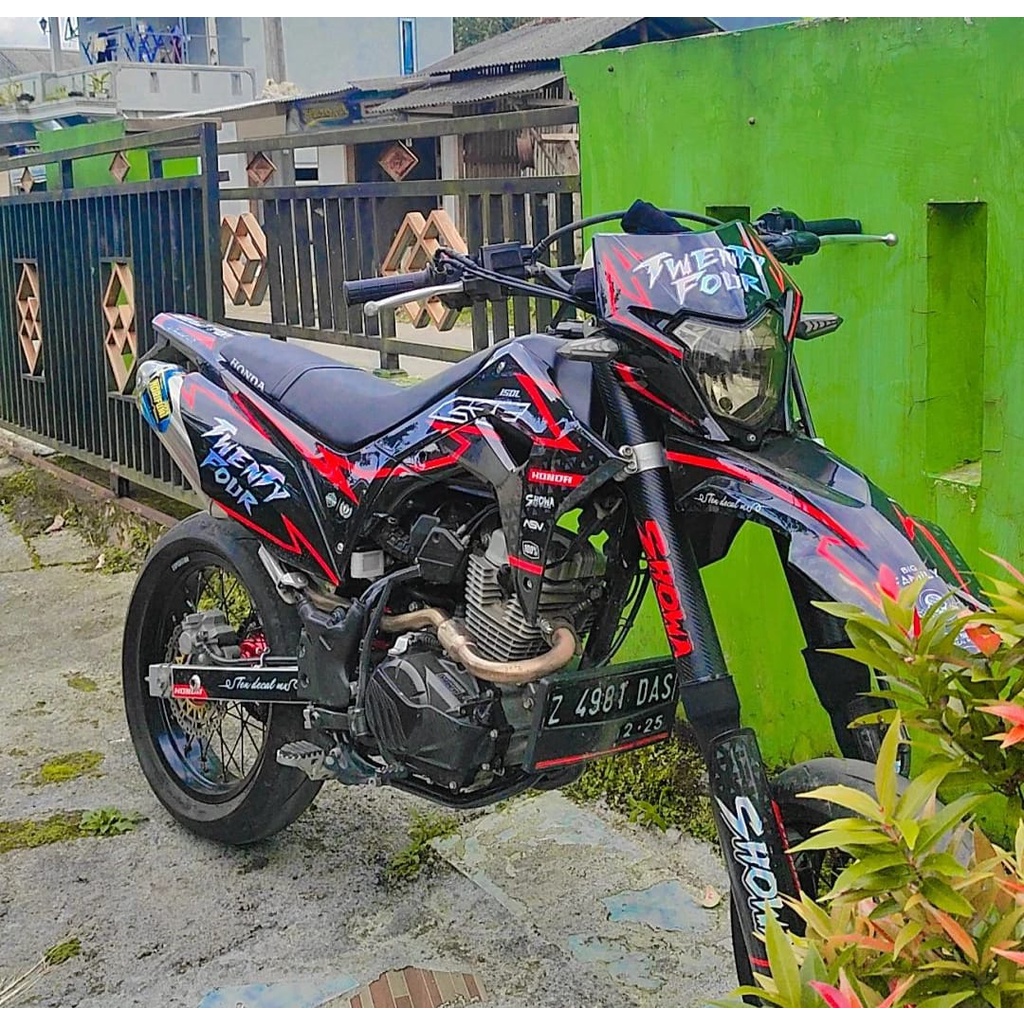 Jual Decal CRF 150 L Hitam Merah Full Body Custom, Stiker Motor ...