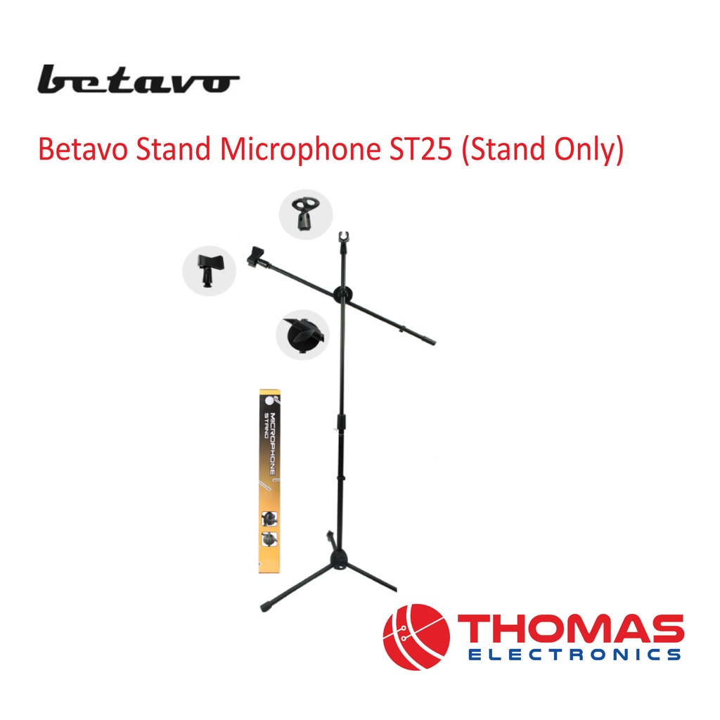 Jual Betavo Stand Microphone ST25 Kaki 3 Tiang Stand Mic ST 25 (Stand Only) | Shopee Indonesia