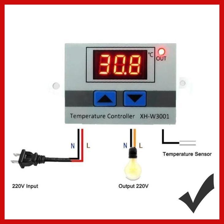 Jual TEMPERATURE TEMPERATUR SUHU CONTROLLER THERMOSTAT XH-W3001 AC 220V 10A [KDK] | Shopee Indonesia