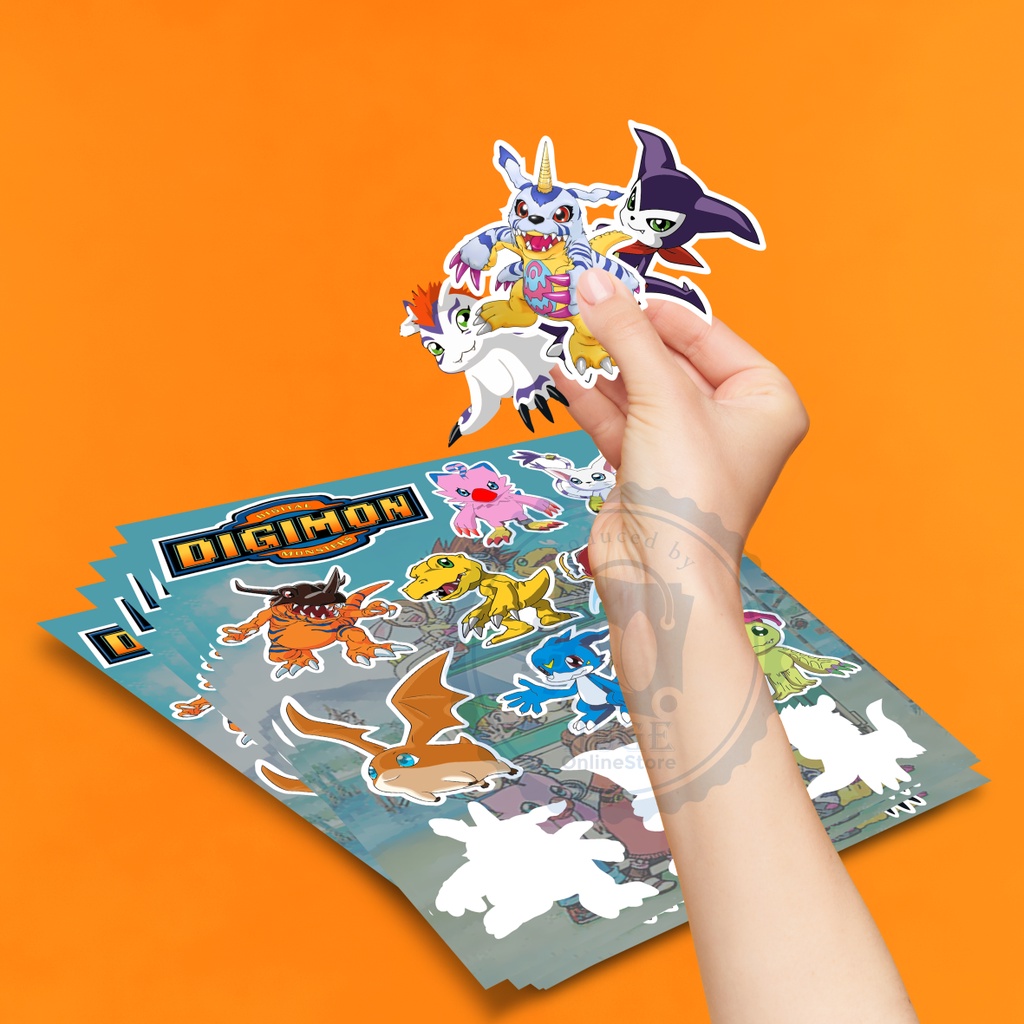 Jual Sticker DIGIMON - Sticker Print & Cut A4 – 12 Sticker karakter ...