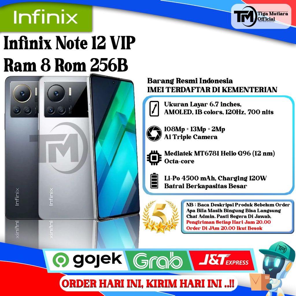 Jual Infinix Note 12 VIP Ram 8 Rom 256GB Segel Original & Bergaransi ...