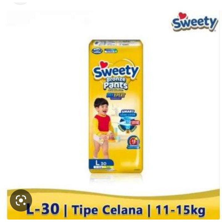Jual Pempers Sweety Bronze Pants Dryxpert Isi 30 Ukuran L | Shopee Indonesia