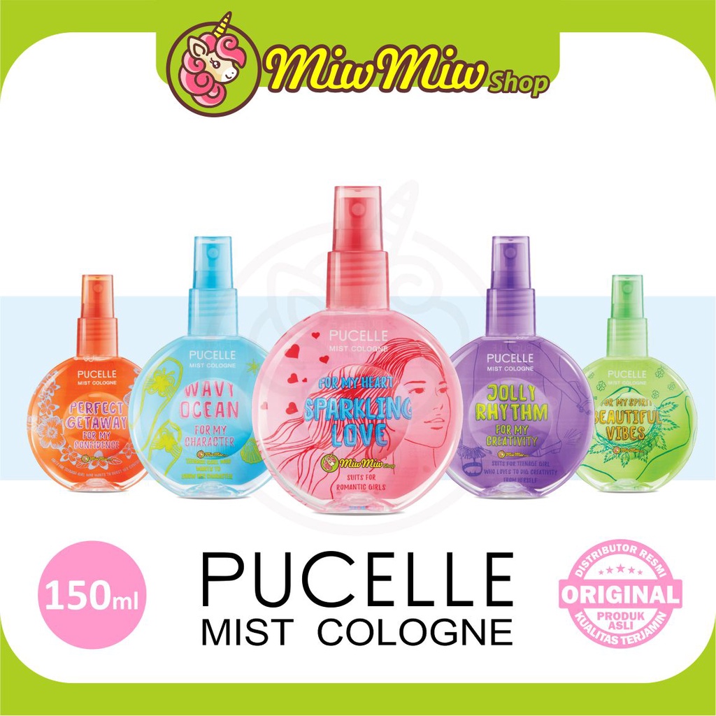 Jual PUCELLE Mist Cologne - Body Spray for Girls (Parfum Remaja Putri ...