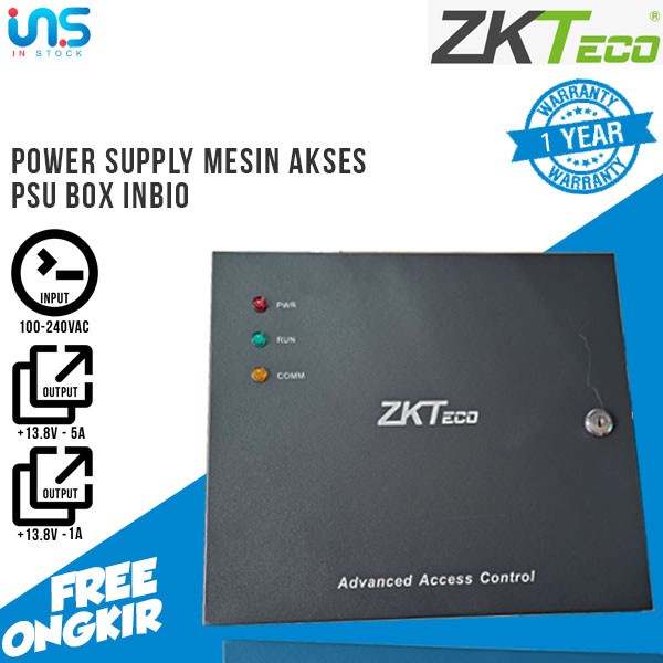 Jual PSU BOX POWER SUPPLY INBIO ZKTECO Untuk Mesin Akses Dan Absen ...