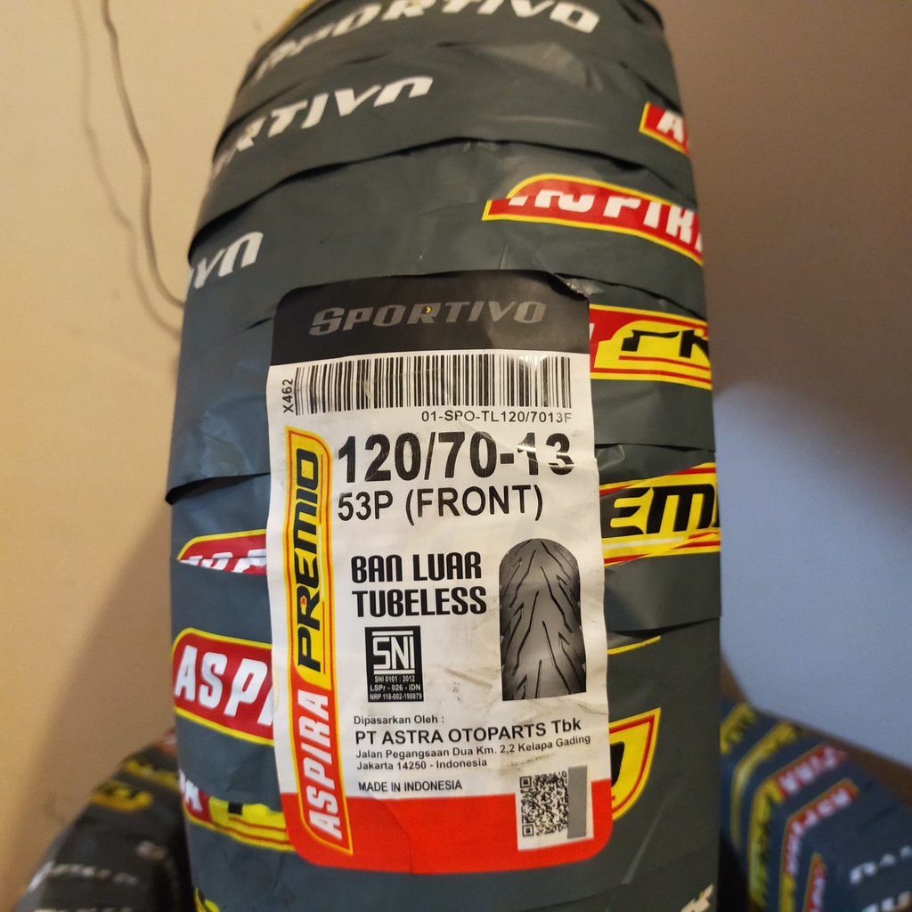 Jual Ban Aspira Premio Sportivo 120/70-13 Tubeless (TL) | Shopee Indonesia