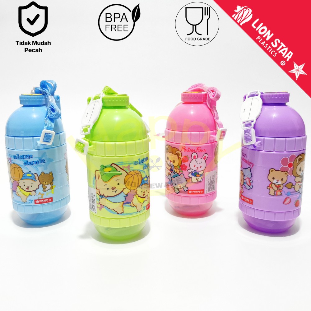 Jual LION STAR BOTOL MINUM | BOTOL MINUM ANAK | BOTOL AIR SEDOTAN | BOTOL PUZZLE 650ML | Shopee ...