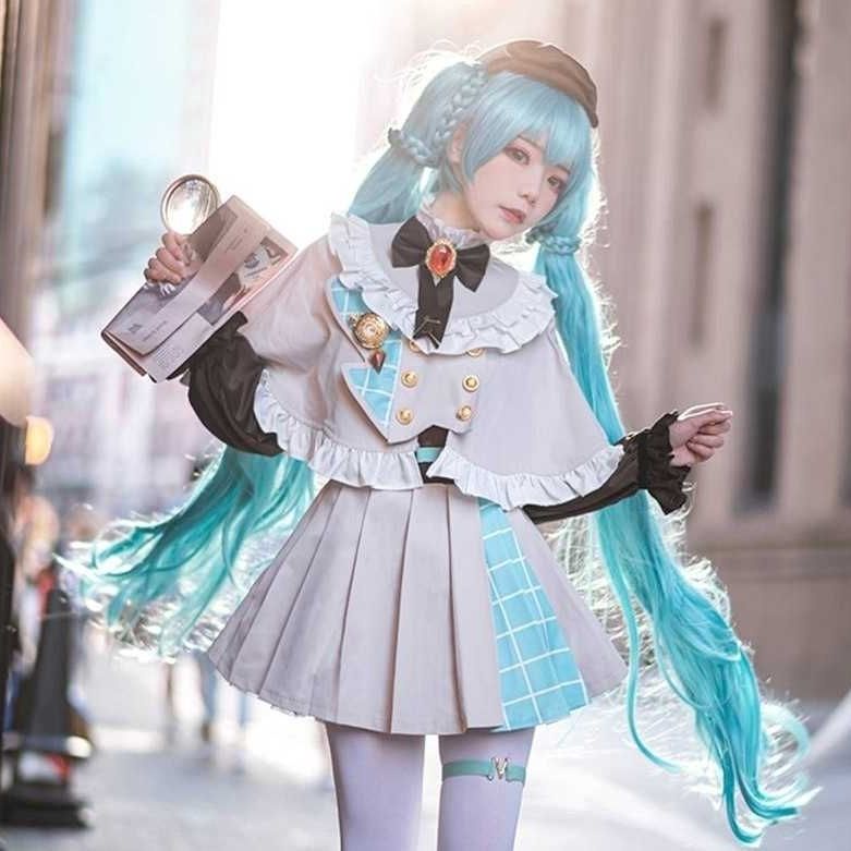 Jual Miku Detective Cosplay Costume Cloak Dress Uniform Outfits Anime ...