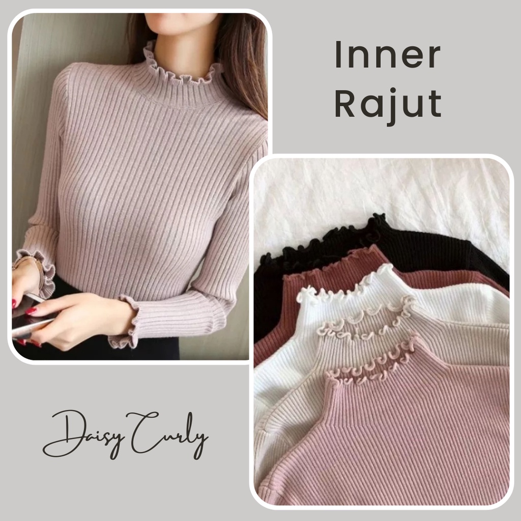 Jual Daisy Curly Inner Knit MANSET RAJUT PREMIUM | Shopee Indonesia