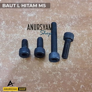 Jual Baut L 5 x 12, 16, Hitam | Baut L M5 Hitam | Baut M5 | Shopee Indonesia