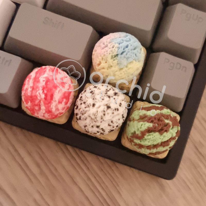 Jual Ice Cream Keycaps Artisan Keycap Cute Sweet Keycaps for Mechanical ...